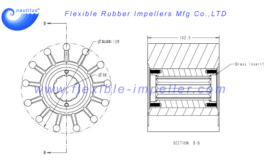 Flexible Rubber Impellers replace KINKI impeller BK-0132 / BK0132 ...