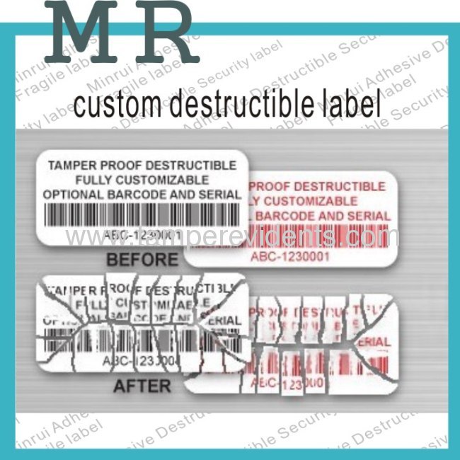 Tamper Proof Fragile Barcode Sticker with Serial Numbers from China ...