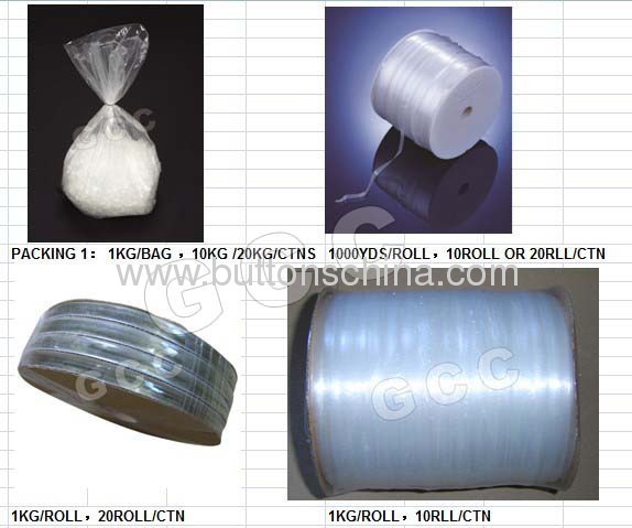 1KG BAG PACKING CLEAR MOBILON ELASTIC TAPE FOR UNDERWEAR products ...